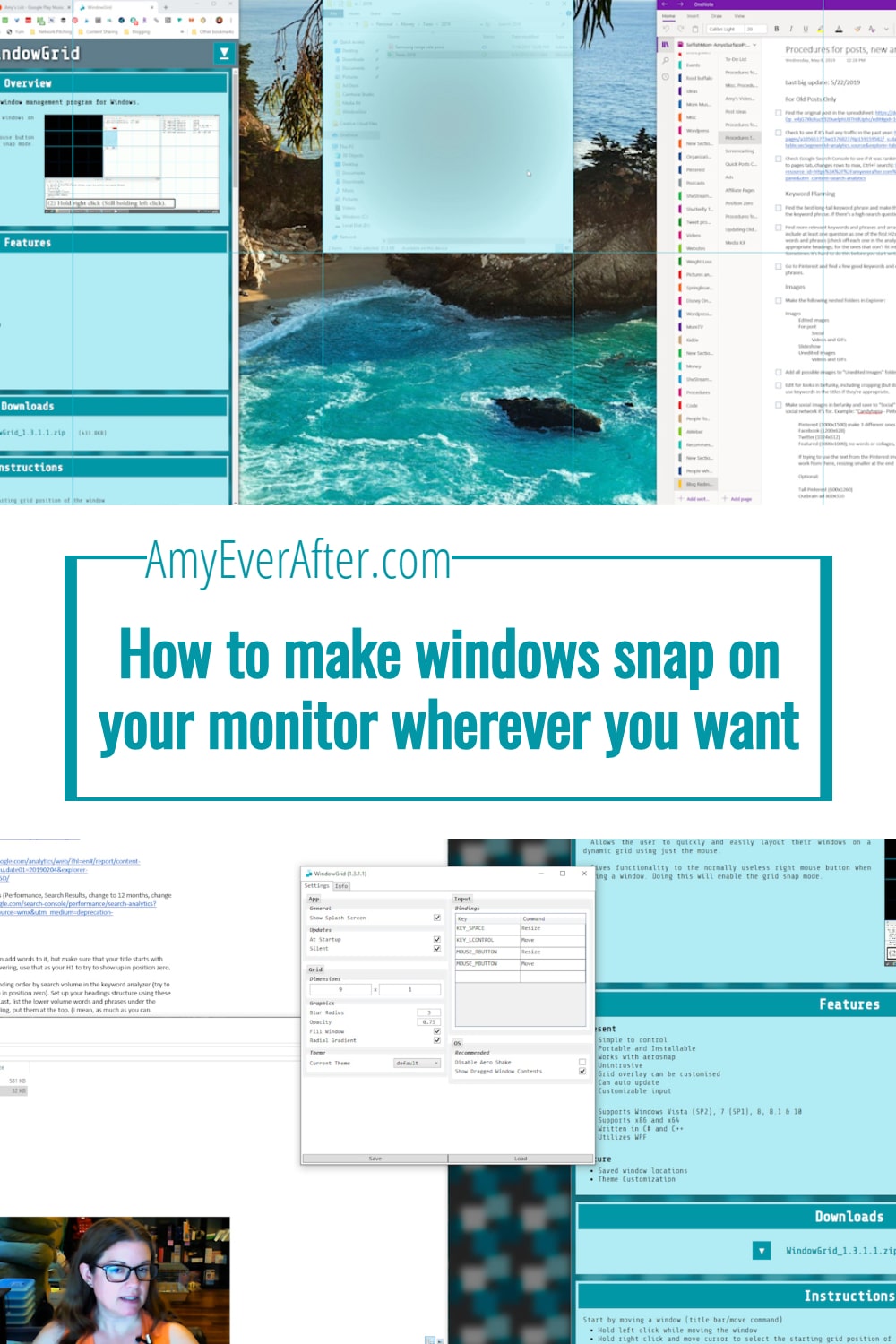 How to make windows snap on your monitor wherever you want | Amy Ever After