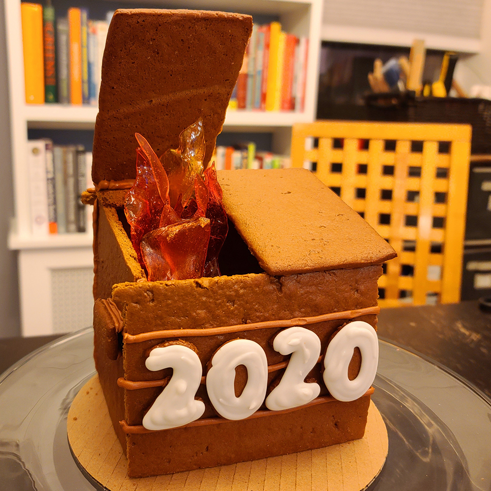 How to make a Gingerbread Dumpster Fire - Amy Ever After